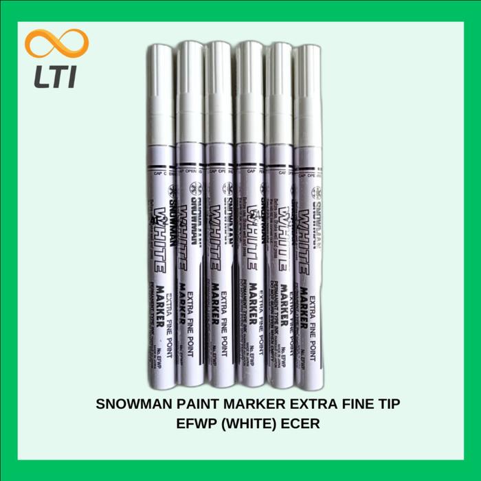 Promo BARU Spidol Permanent paint marker snowman Murah WHITE - EFWP-12 ...