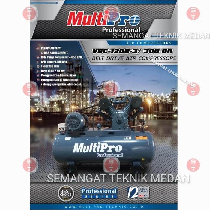 Jual VBC1200-3 COMPRESSOR KOMPRESOR ANGIN LISTRIK 10HP 3P MULTIPRO VBC ...