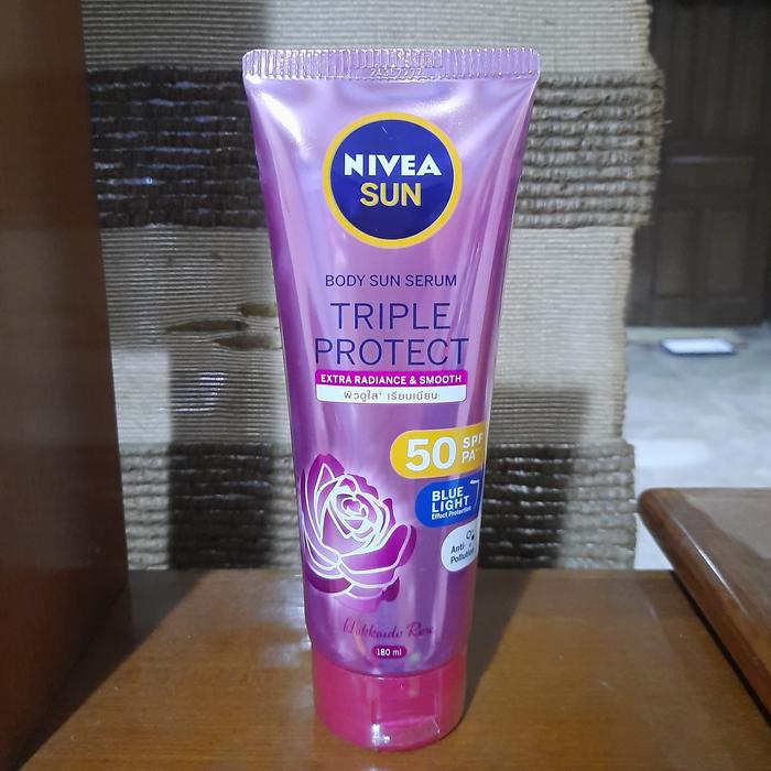 Jual Nivea Body Sun Serum 180 mL Triple Protect 180mL Extra Radiance ...
