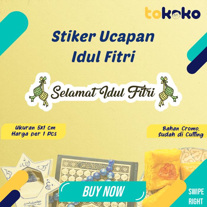 Promo Sticker Idul Fitri Puasa Lebaran Ucapan Selamat Hari Raya Idul ...