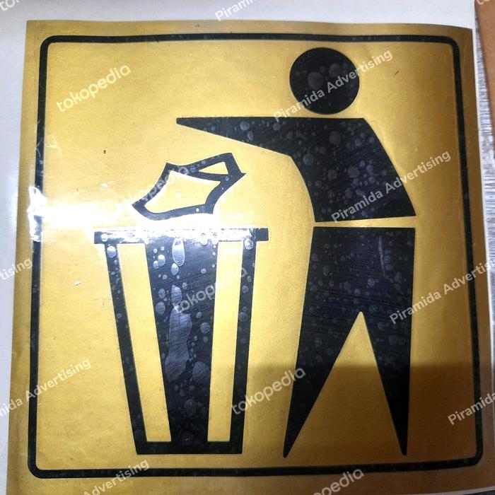 Jual stiker cutting sampah buang tempat trash pada tempatnya - Kota ...