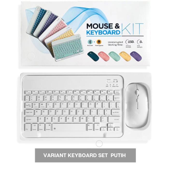 Promo Keyboard Mouse Wireless Bluetooth Set Universal Untuk Mac Android ...