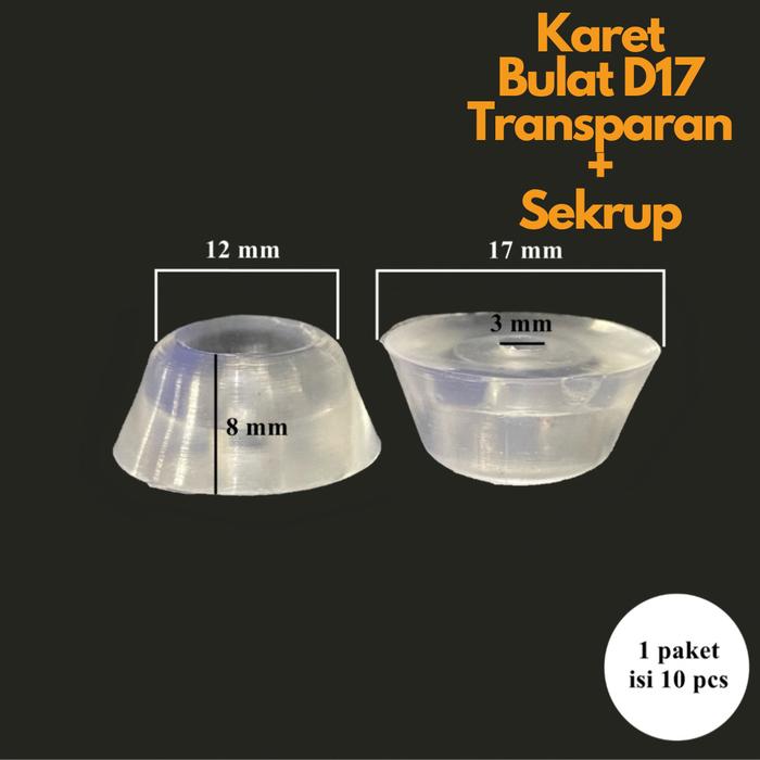 Promo Karet Pelindung Alas Kaki Meja Kursi Rak Box Bulat D17 Bening ...