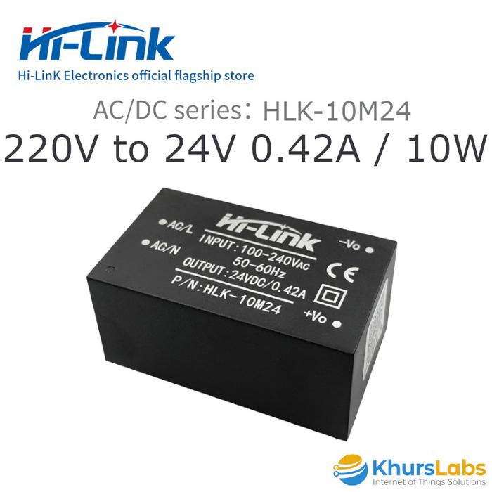 Jual Hi-Link HLK-10M24 AC 220V to DC 24V 10 Watt 0.42A Hilink Power ...