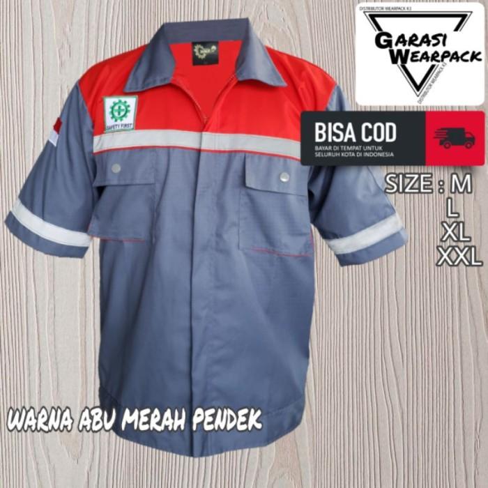 Jual Baju wearpack Safety Atasan/APD K3/Dongker polos Lengan Pendek ...