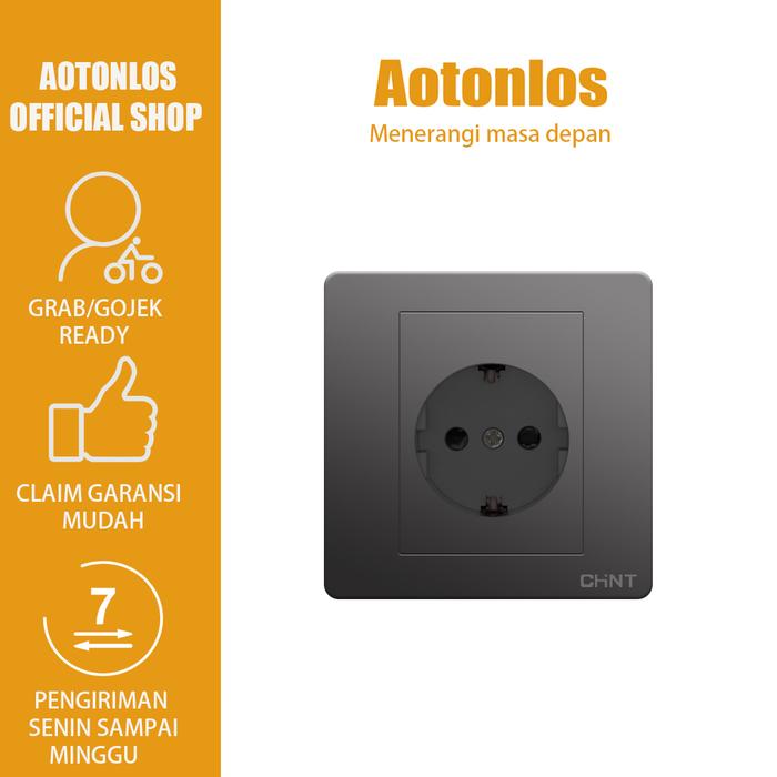 Jual CHINT NEW 2M-Gray Black german standard socket / soket - Jakarta ... Jual CHINT NEW 2M-Gray Black german standard socket / soket - Jakarta ...