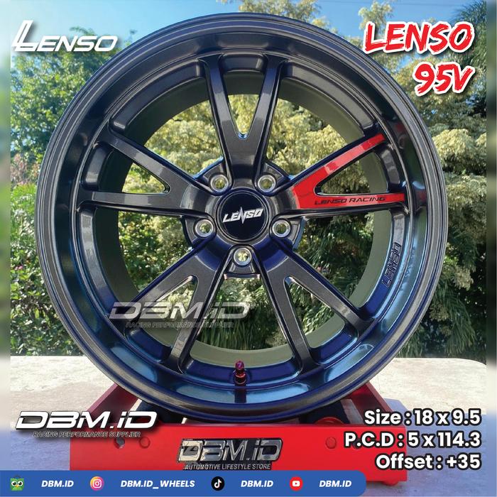 Promo Velg Lenso 95V Original R18x9.5 5x114.3 Hyper Dark Innova ...