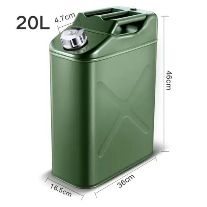 Jual Jerigen besi metal 20 liter termasuk selang bawaan - Kab ...