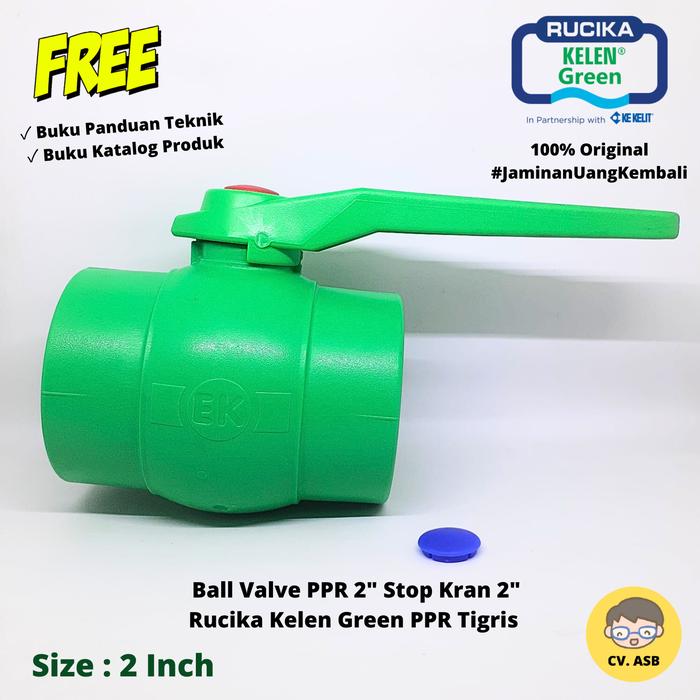 Jual Ball Valve 2" PPR Stop Kran Keran 2" 63mm PPR Rucika Green Tigris - Kota Tangerang - CV ...