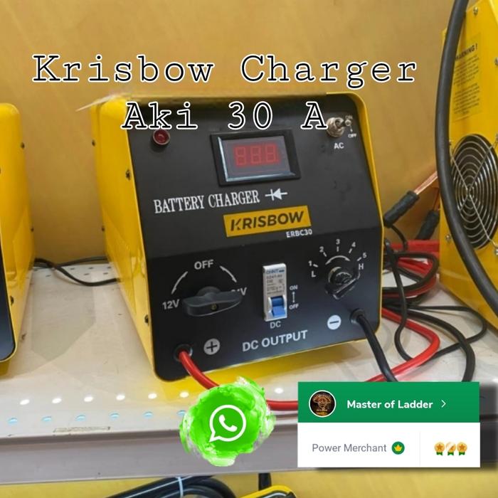 Jual Krisbow Charger Accu Aki Otomatis Mobil Motor 30a 12v/24v Erbc30 ...