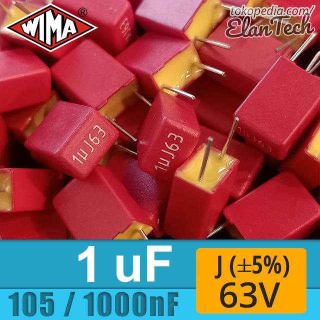 Jual Wima 1uF / 105 / 1000nF 63V Capacitor Kapasitor ElanTech - Jakarta ...