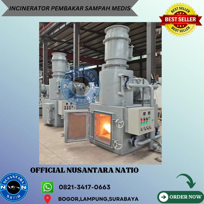 Jual Incinerator Pembakar Sampah Medis Tanpa Asap Double Chamber,Kap ...