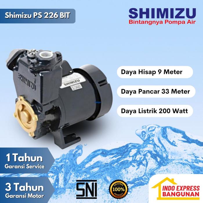 Jual POMPA AIR SHIMIZU PS 226 BIT GARANSI RESMI - Kab. Tangerang - INDO EXPRESS BANGUNAN | Tokopedia