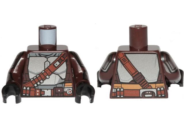 Jual LEGO Torso Star Wars Mandalorian Silver Beskar Armor Plates Din ...