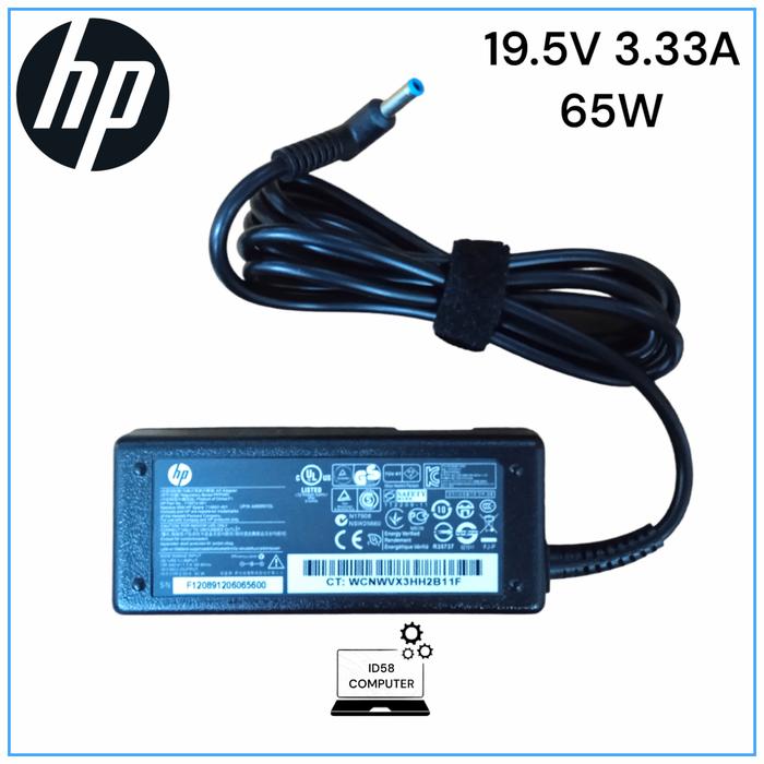 Jual Charger Adaptor Laptop HP 19.5V 3.33A 65W Blue Pin original ...