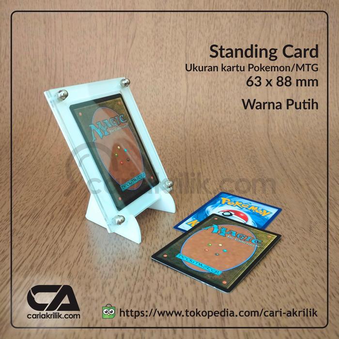 Jual Pokemon/MTG Acrylic Display Frame / Standing Card / Putih - Kota ...