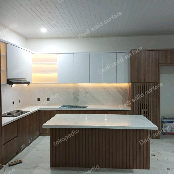 Jual SOLID SURFACE CARRARA TOP TABLE KICHEN SET MINIMALIS - Kab. Bogor ...