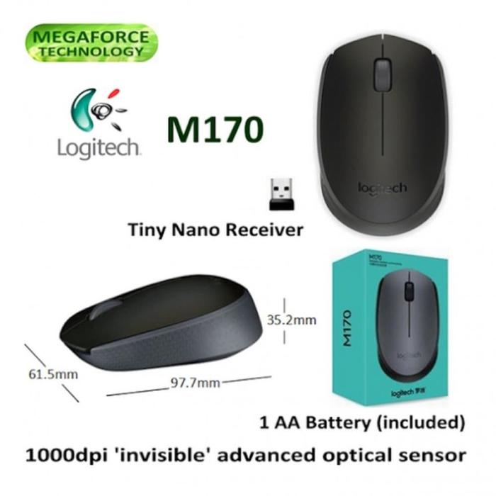 Jual MOUSE LOGITECH WIRELESS M170 ORIGINAL RESMI - Jakarta Pusat ...