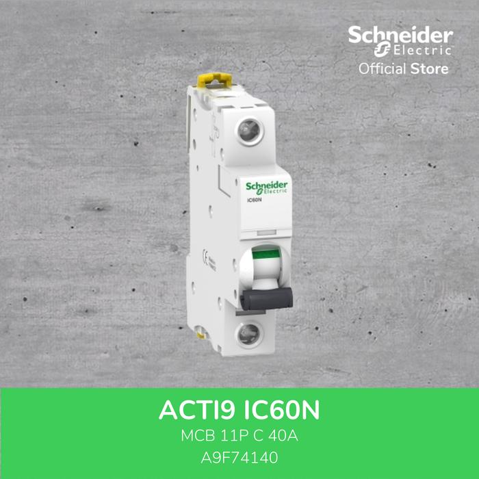 Promo Schneider Electric ACTI9 IC60N 1P C 40A MCB-A9F74140 - Jakarta Pusat - Schneider Electric ...