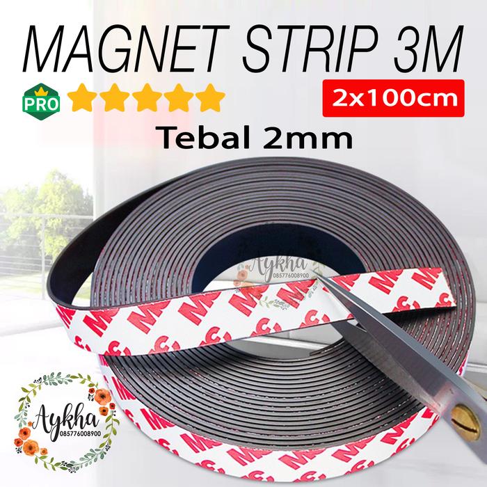Jual MAGNET Strip Lembaran Tempelan Kulkas Lem Dobel Tip 2x100CM Tebal ...