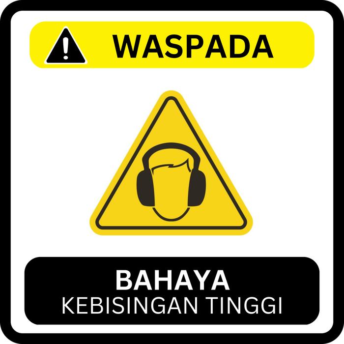 Jual Stiker Safety Sign Bahaya Kebisingan Tinggi (15cm x 15cm) New ...