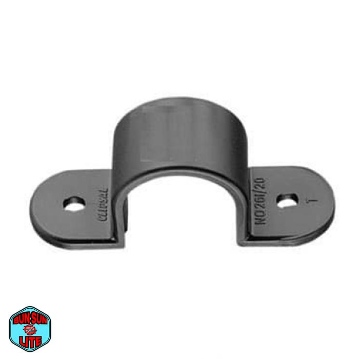 Jual CLIPSAL KLEM PIPA CONDUIT 20MM HITAM / CLAMP PIPA LISTRIK 20 MM ...