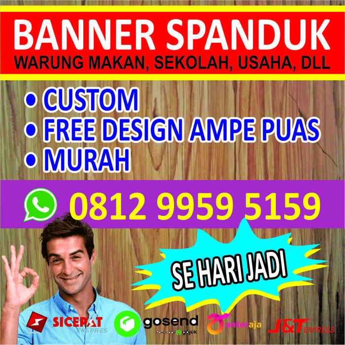 Jual SPANDUK BANNER USAHA SEKOLAH DAGANG STEAM CUSTOM FREE DESIGN ...