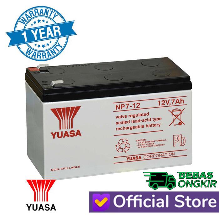 Jual YUASA BATTERY AKI KERING UPS NP7-12 Yuasa 12V 7AH - Bubble+Kayu - Jakarta Pusat - TokoUPS ...