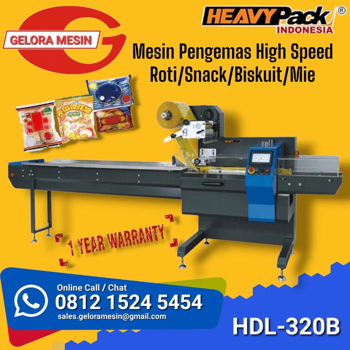 Jual Mesin Rotary Pillow Packing Horizontal Segel Snack HDL-320B ...