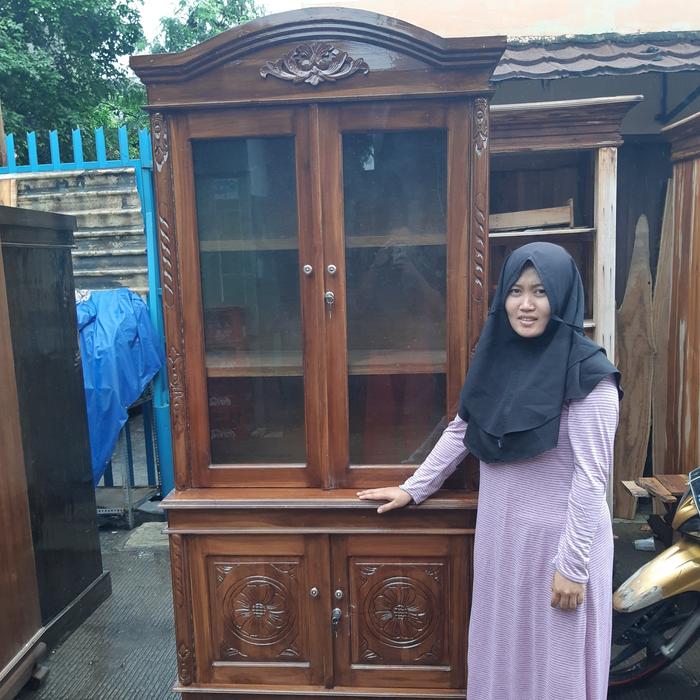 Jual Lemari pajangan pintu 2 kayu jati ( Dewi Meubel Jati ) - Jakarta ...