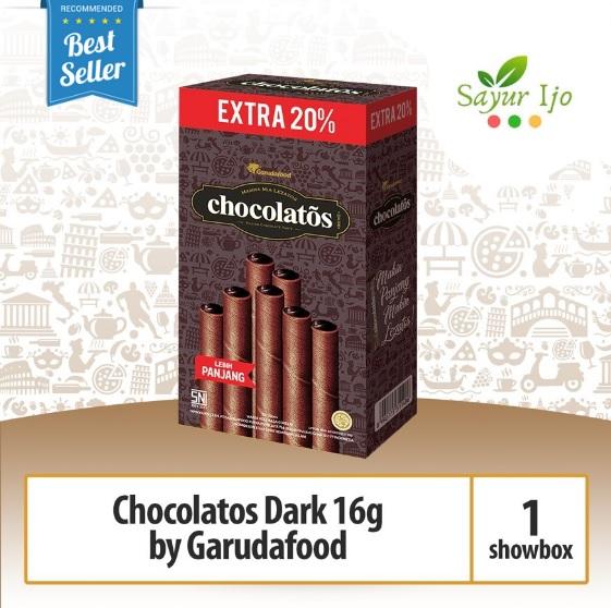 Jual Chocolatos Dark Isi 20 x 14 Gram / Pack Biskuit Cemilan Snack ...