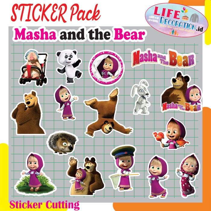Jual STIKER MASHA AND THE BEAR / MASHA BEAR STICKER PACK - Kota ...