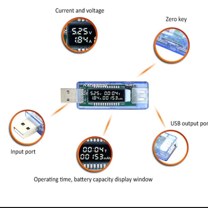Jual USB Multi Tester Digital Multimeter Doctor Volt Ampere Meter ...