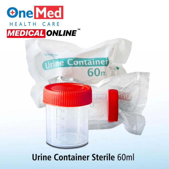 Jual URINE CONTAINER 60ML STERIL ONEMED - POT SAMPEL WADAH TEMPAT ...