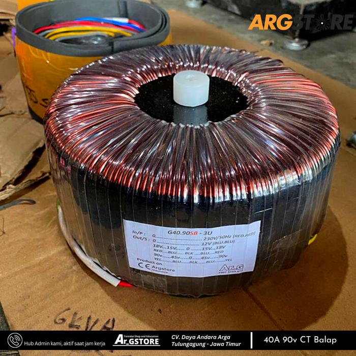 Jual Trafo toroid donat 40A 90V CT (murni) Spesifikasi Balap - Kab ...