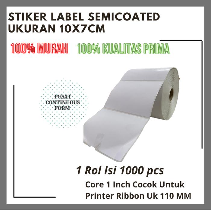 Jual stiker label 100x70 mm 1000 pcs semicoated- Cocok untuk Industri ...