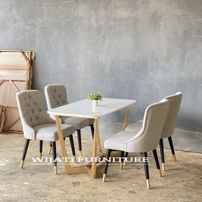 Jual Meja Makan Set Marmer, Dining Table Marmer 4 Kursi - Kab. Jepara ...