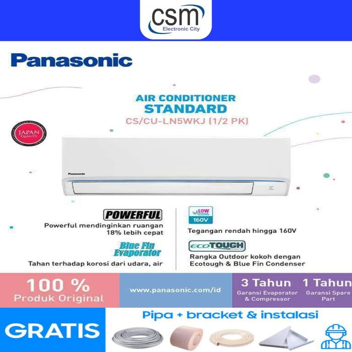 Jual AC PANASONIC SI-BIRU LN-5WKJ 1/2 PK R32 [FREE INSTALASI+MATERIAL] - Jakarta Barat - CSM ...