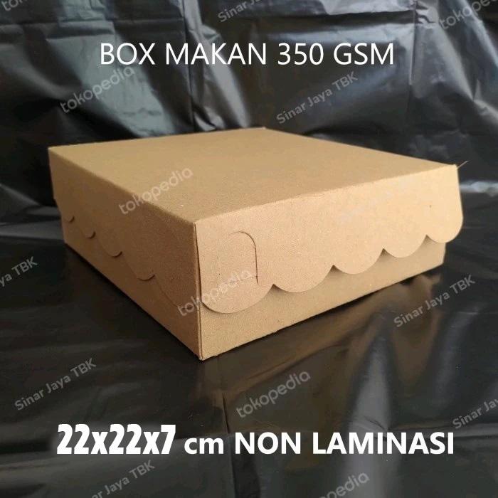 Jual Box Kraft 22x22 350 | Kotak Nasi | Dus Kemasan Makanan 22 x 22 ...