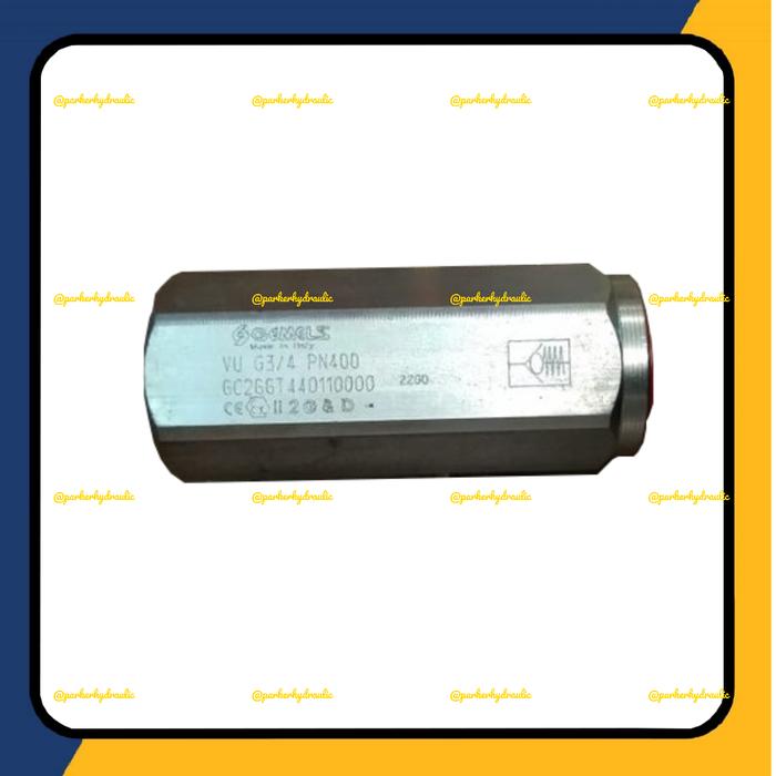 Jual GEMELS CHECK CEK VALVE HYDRAULIC 3/4" INCH BSP KLEP HIDROLIK STEEL ...