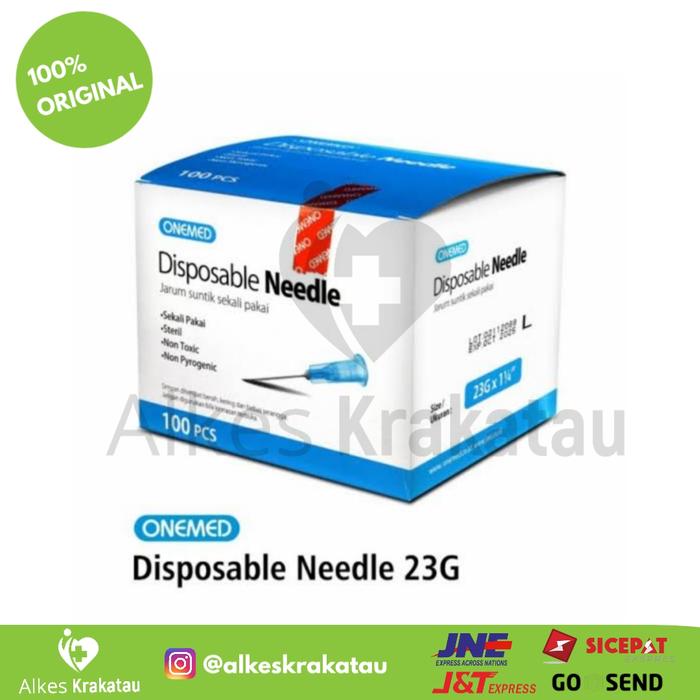 Jual Disposable Needle 23G Onemed / Nald / Jarum Suntik 23 G - Kota ...