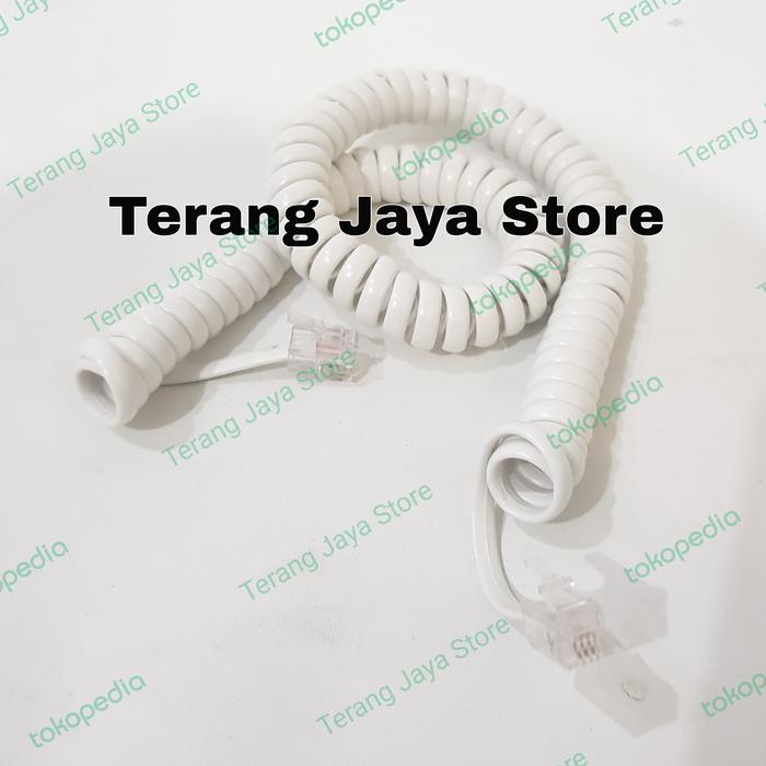 Jual Kabel Gagang Telepon Rj9 Kabel Telepon Spiral (Hitam) - Putih ...