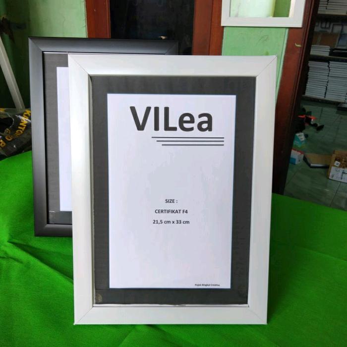 Jual bingkai foto f4 / sertifikat / ijazah UKURAN 21,5 X 33 CM - Hitam ...