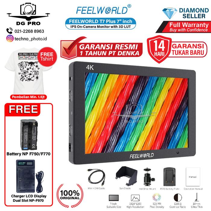 Promo FeelWorld T7 Plus 7" IPS On-Camera Monitor with 3D LUT - Jakarta ...