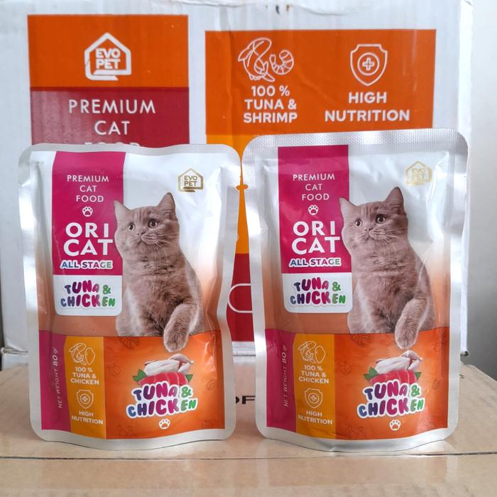 Jual Ori Cat Sachet 80g Chicken Tuna - Paket 24 Sachet Makanan Basah ...