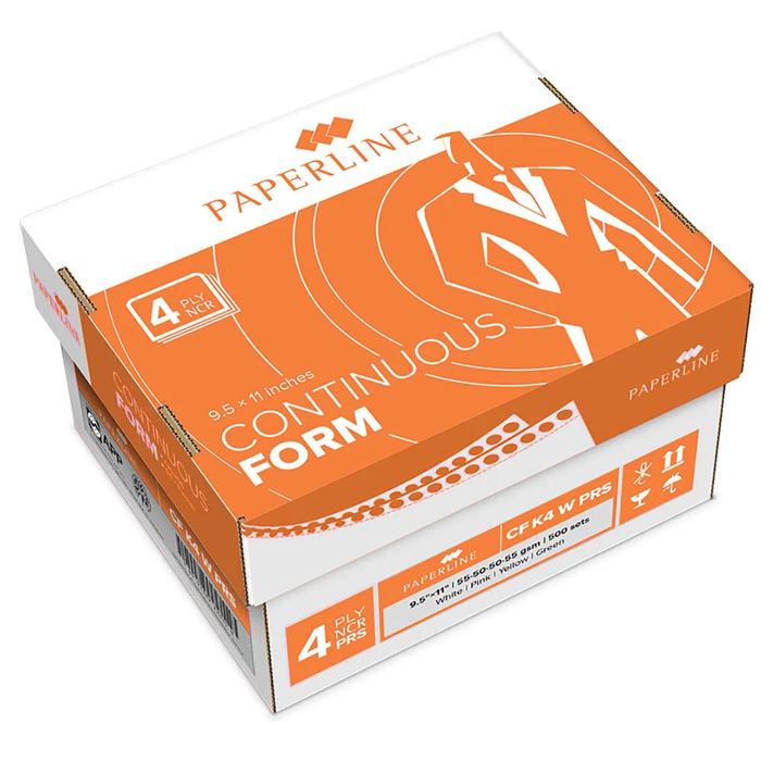Jual Kertas Continuous Form 4 Ply PRS kecil warna Paperline faktur ...