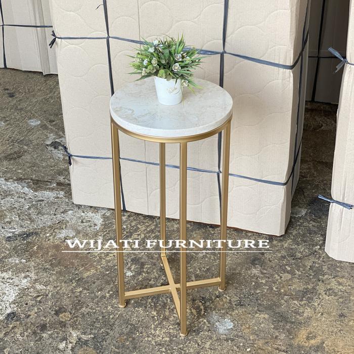 Jual meja sudut marmer meja pojok marmer besi side table meja samping ...