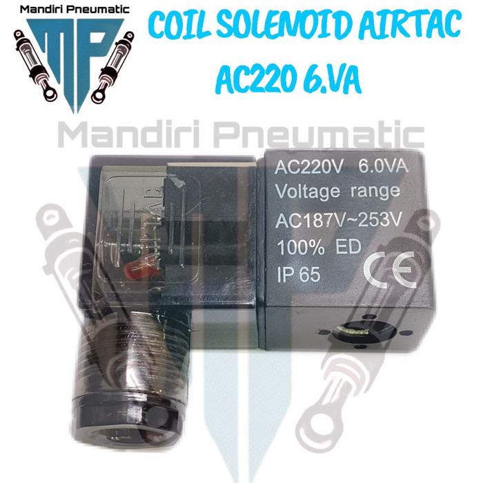 Jual Coil solenoid airtac 4v210-08 atau 3v210-08 220V AC/ 24V DC/110V ...