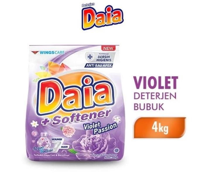 Jual DAIA 4 kg Violet Passion detergent bubuk + softener - Daia ...