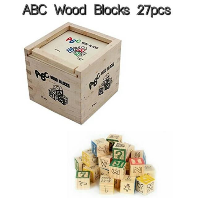 Jual Wooden Box Alphabet Kotak Balok Kayu Huruf Abc Mainan Edukasi Anak ...